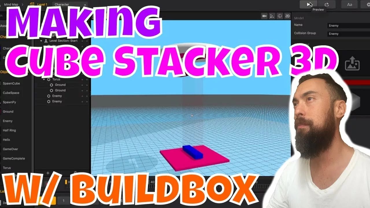 How to Make 3D Cube Stacker Game Buildbox Tutorial + Our opinion on the ENGINE