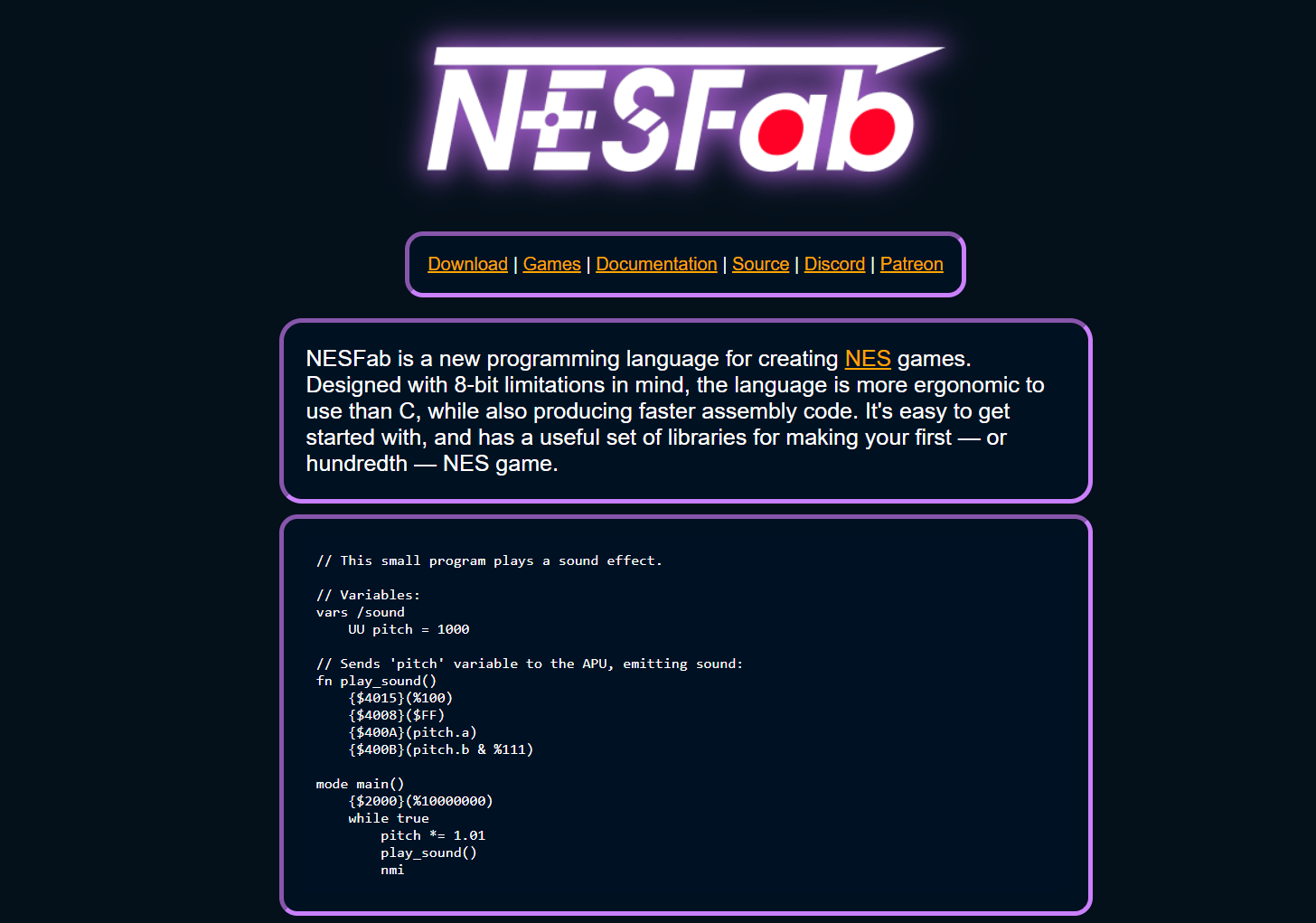 NESFAB Making games for the NES
